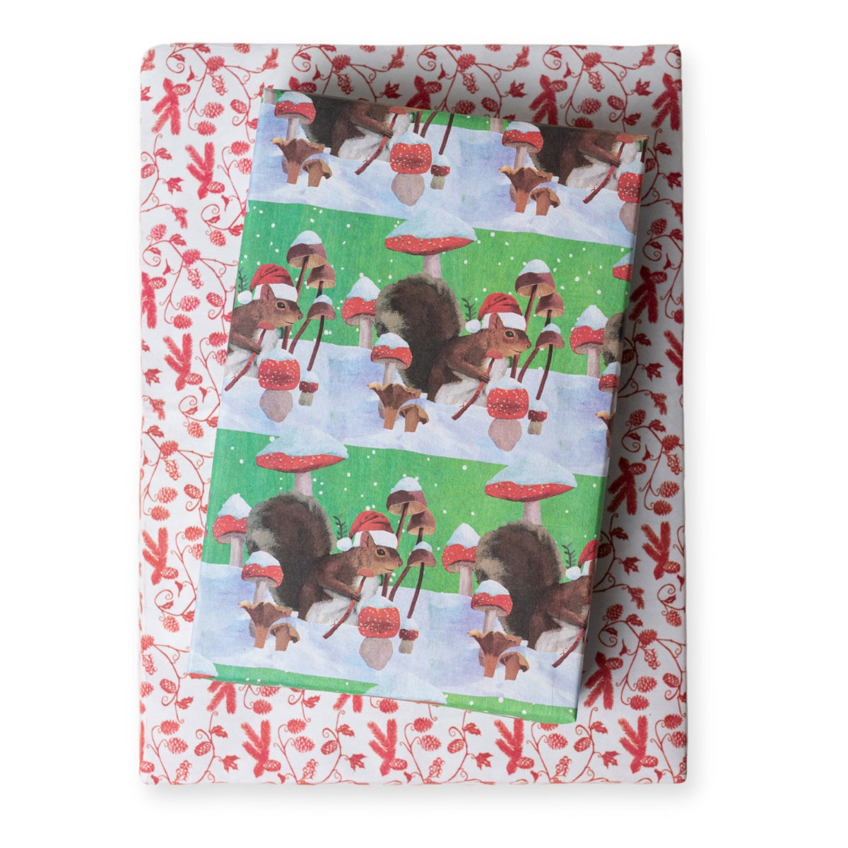 Holiday Squirrel & Mushroom Eco-friendly Gift Wrapping Paper ...