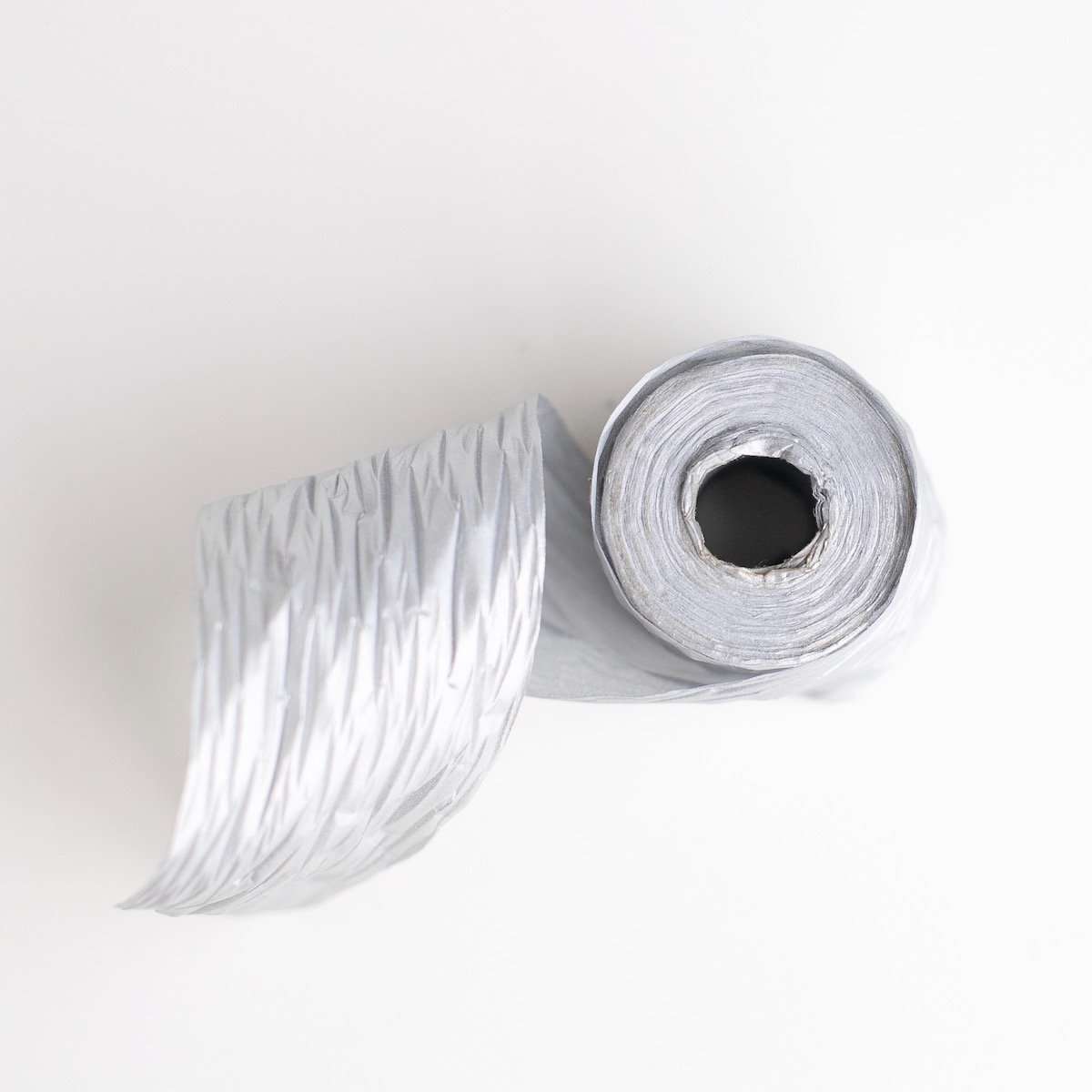 Eco-friendly Paper Ribbon in Silver - Recyclable and Non-Toxic - Wrappily
